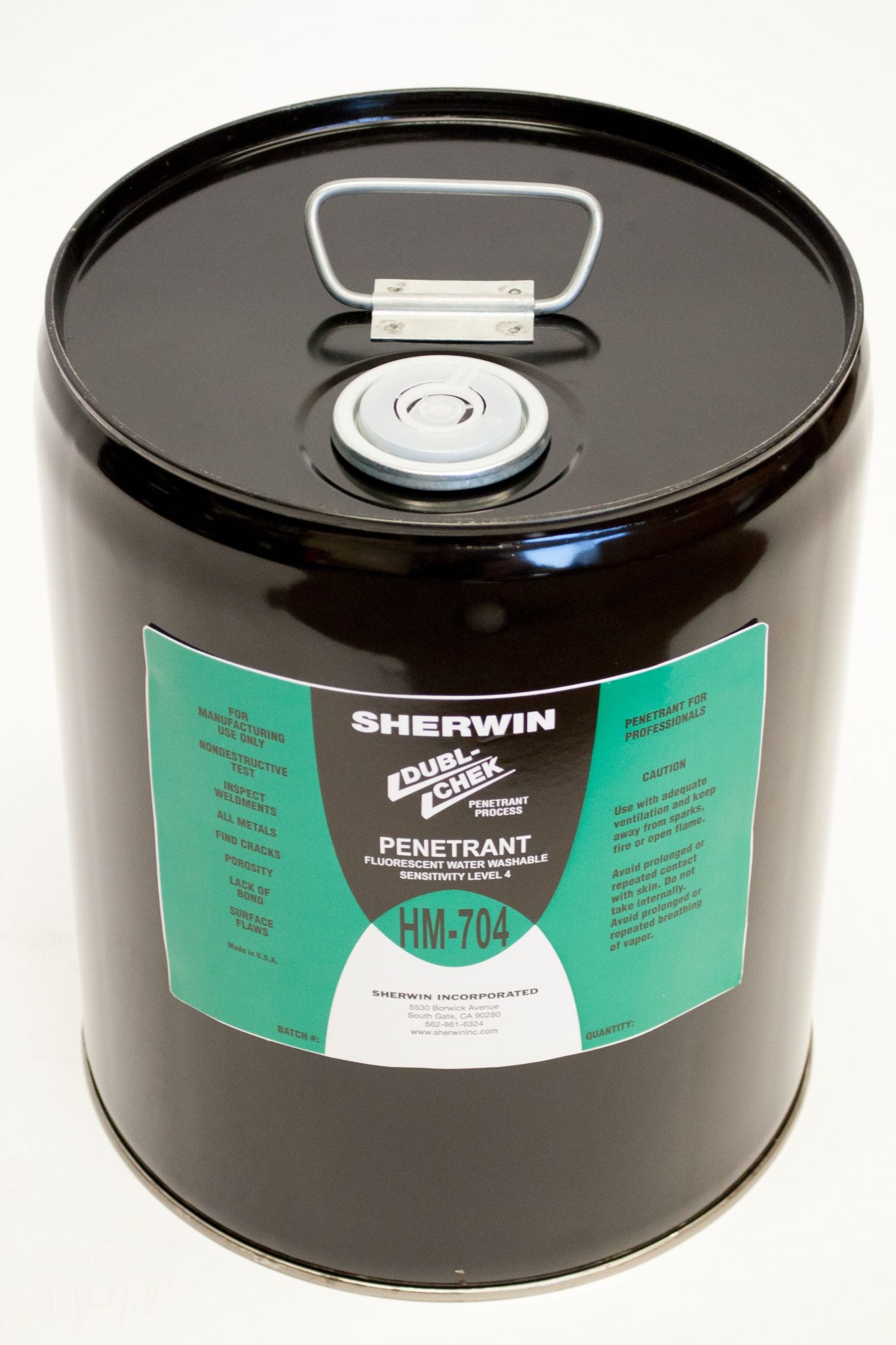 Sherwin HM-704 Water Wash Penetrant - 5 Gallon - Newco Inc